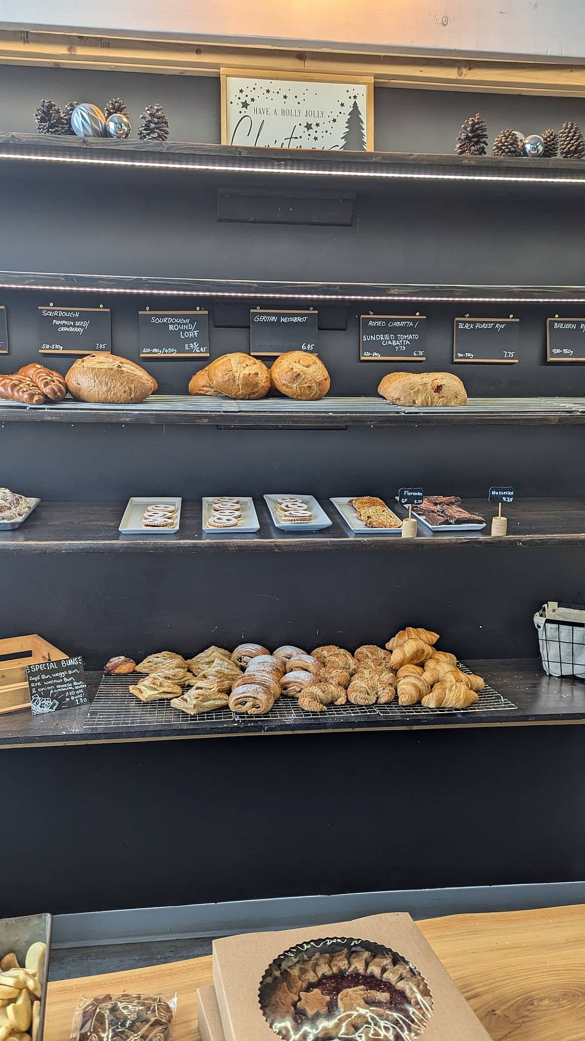 Menu at Two Donkeys Bakery, Kelowna