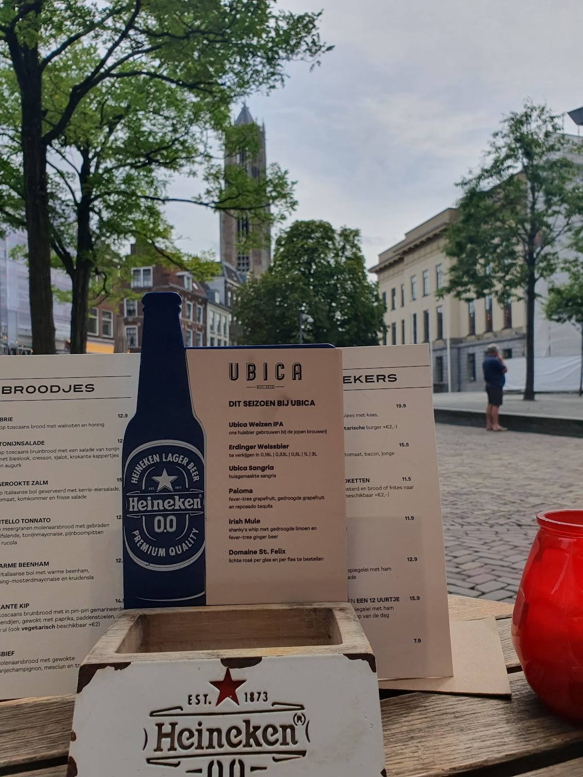 Menu at Ubica Utrecht, Utrecht