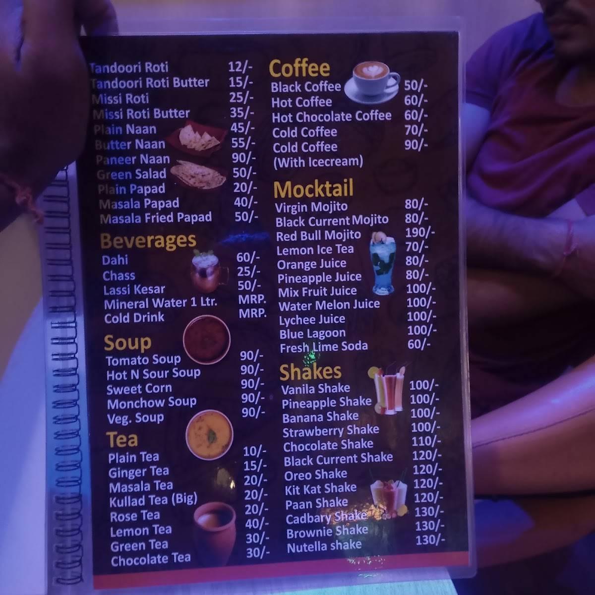 Menu at Udaan cafe & rooftop, Jaipur
