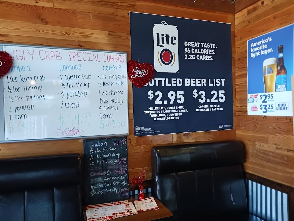 Menu at Ugly Crab restaurant, Avon