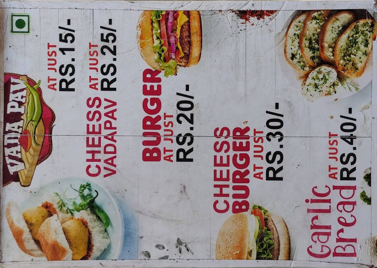 Menu at Ulta vada pav, Navsari