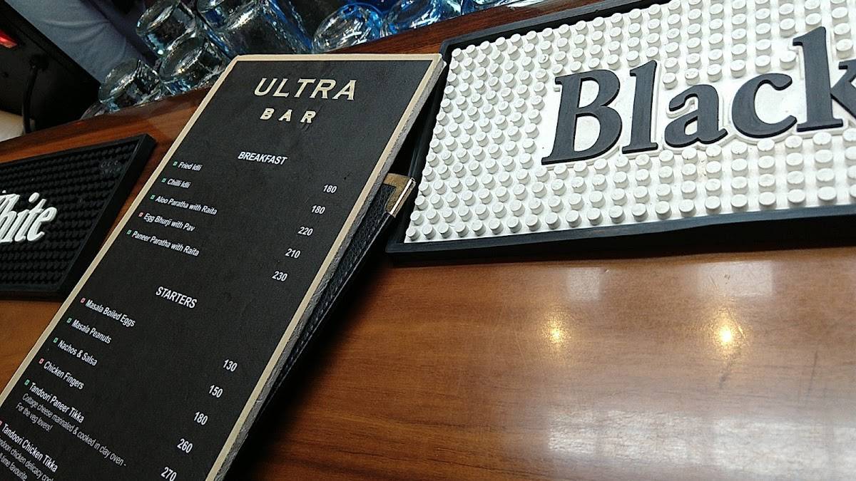 Menu at Ultra Bar, North Dumdum