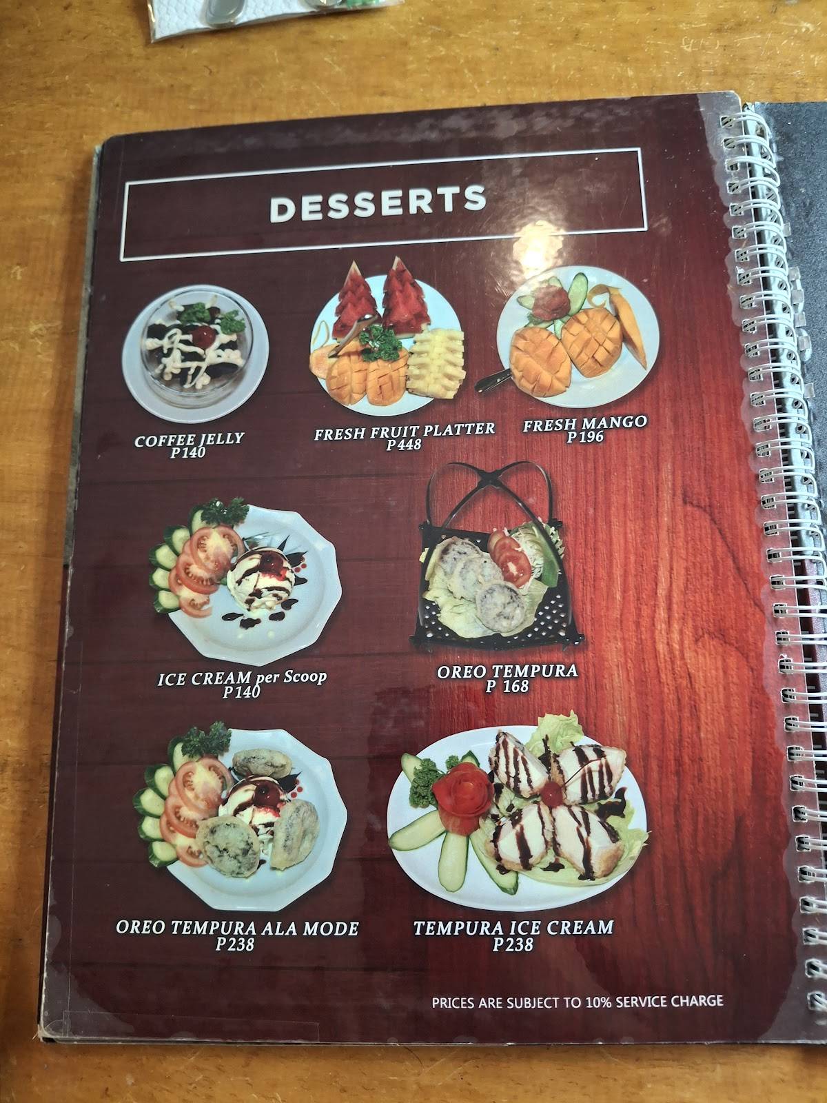 Menu at Umenoya restaurant, Biñan, 834J+MRJ