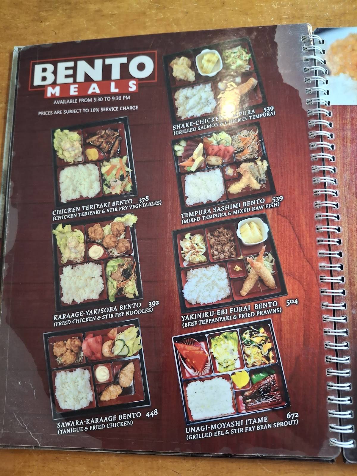 Menu at Umenoya restaurant, Biñan, 834J+MRJ