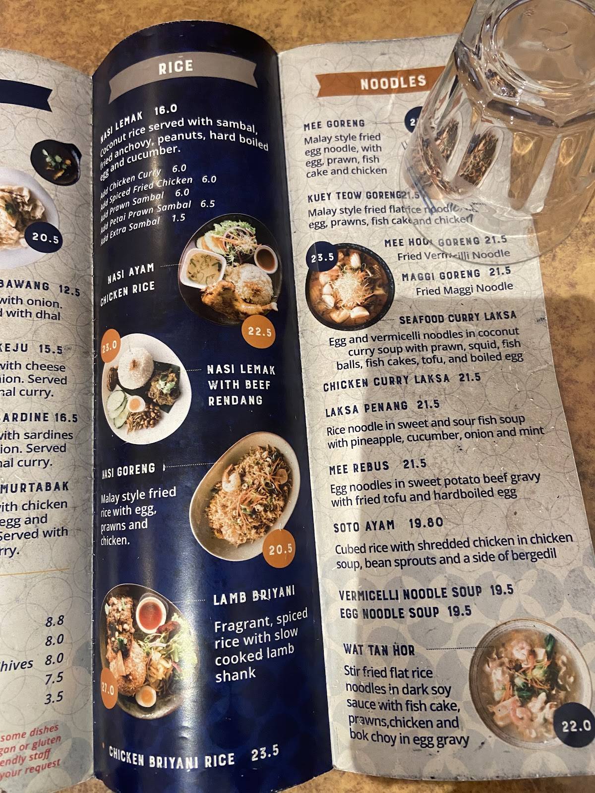 Menu at Uncle Man's K'road restaurant, Auckland
