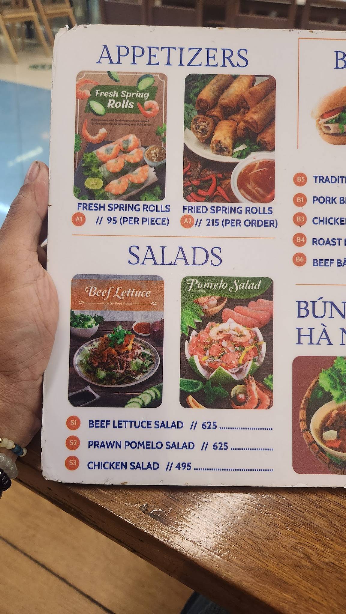 Menu at VINA TRANG Cuisine restaurant, Makati, Lower Grounds
