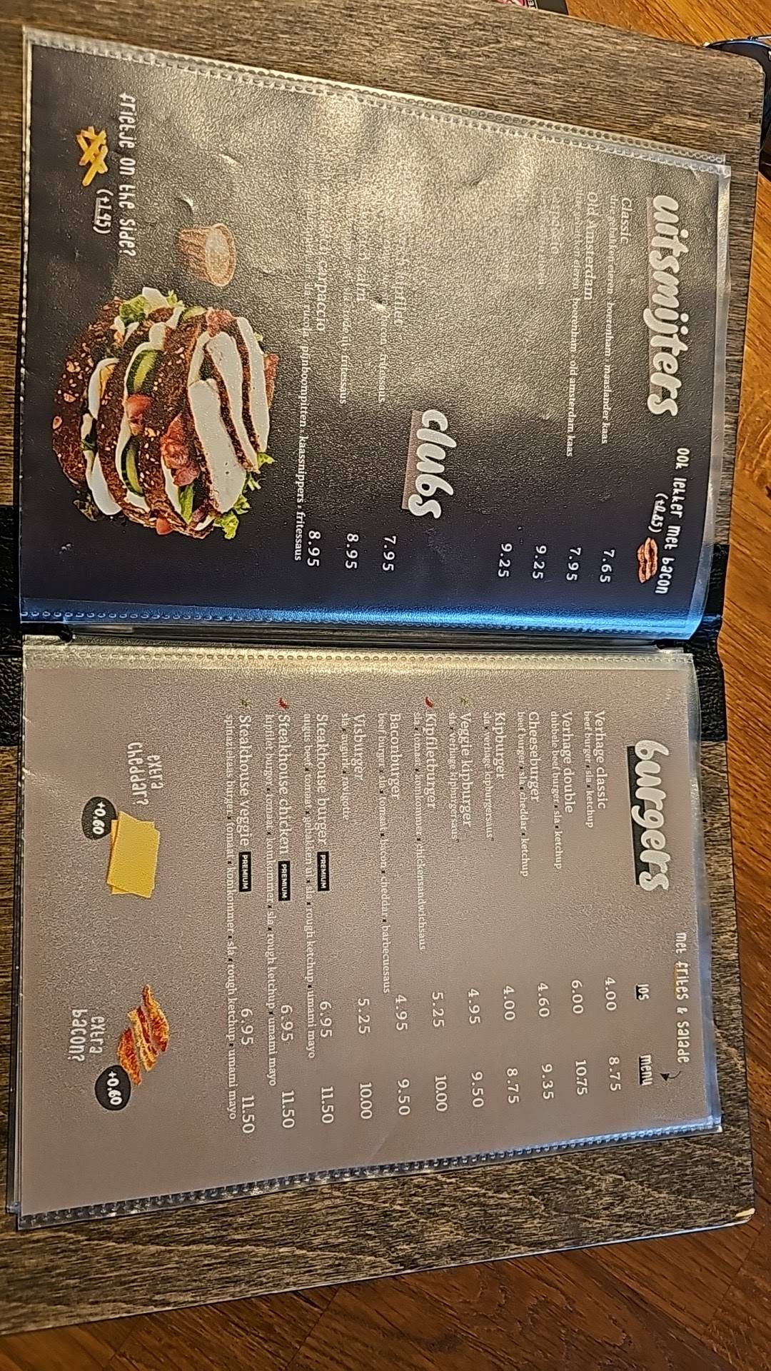 Menu at Verhage fast food, Zwijndrecht, Biesbos 6