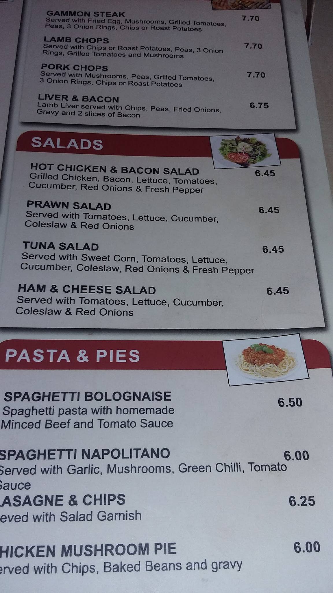 Menu at Victoria Cafe & Restaurant, Ruislip, 65 Victoria Rd