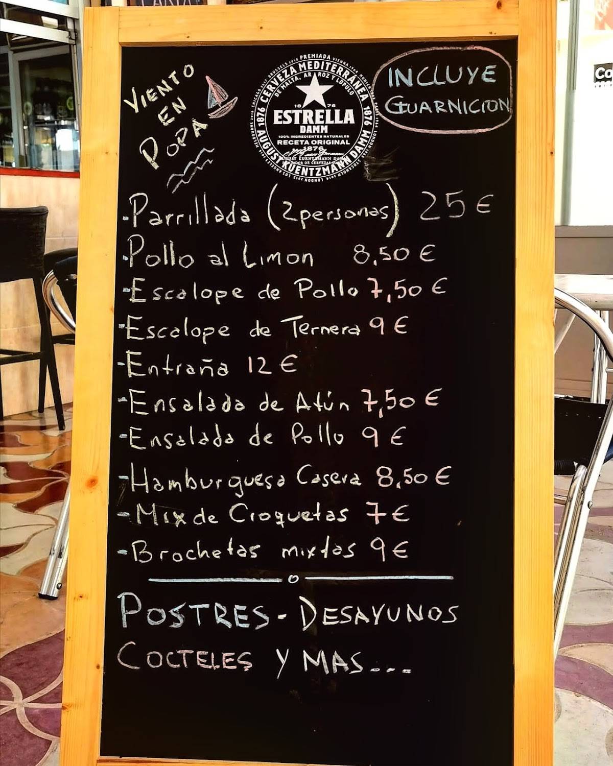 Menu at Viento en Popa "grill&bar", Palma
