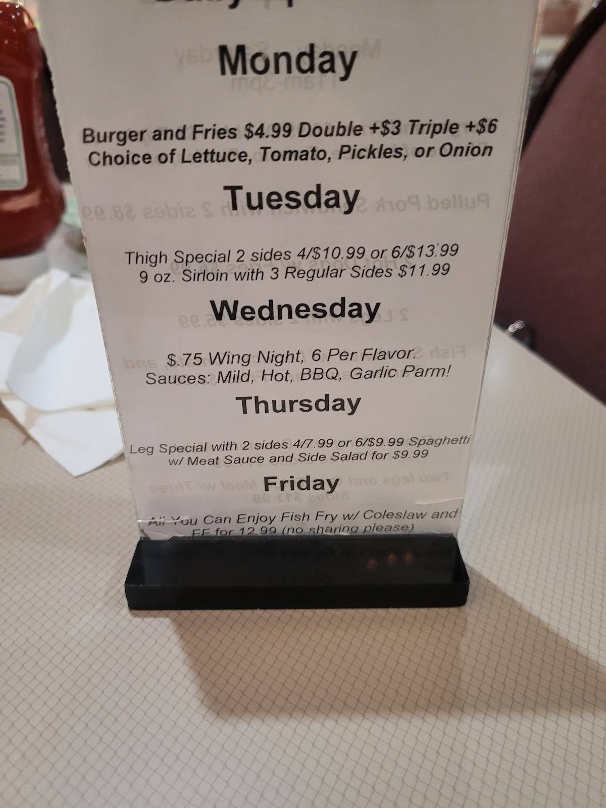 Menu at Village Inn Chicken restaurant, Norton, S Cleveland Massillon Rd