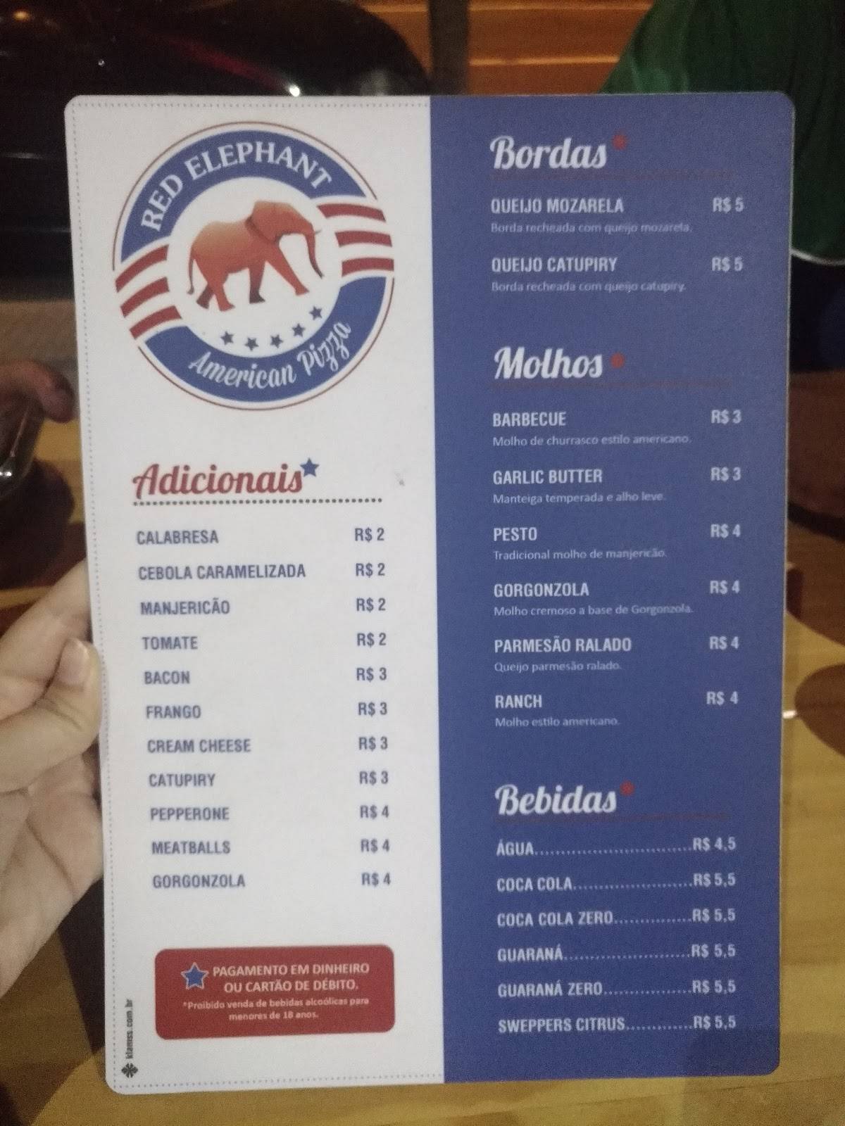 Menu em Red Elephant Brasil - Gold Pizza restaurante, Vitoria