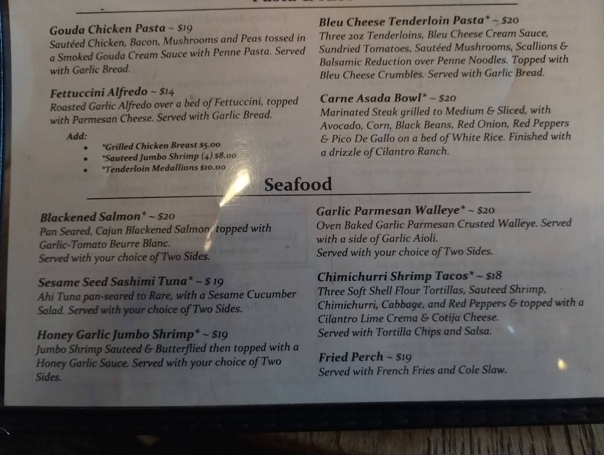 Menu at Walker Roadhouse pub & bar, Grand Rapids
