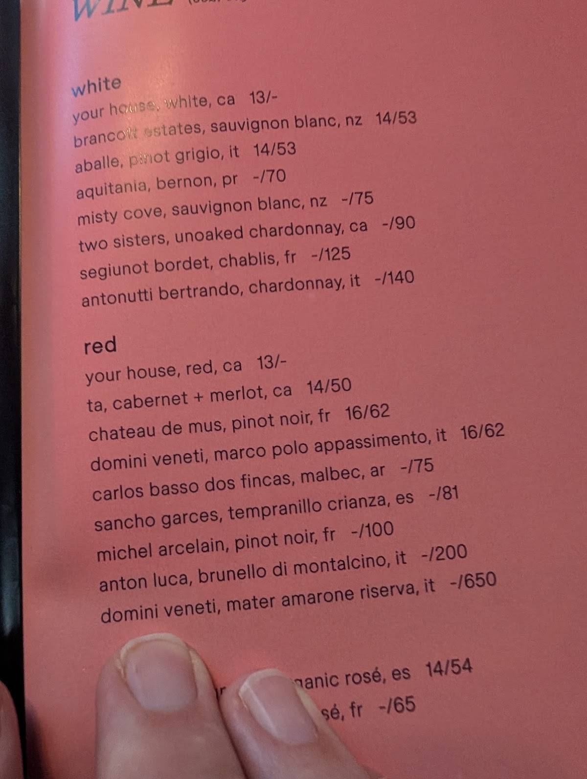 Menu at Walrus Pub & Beer Hall, Toronto