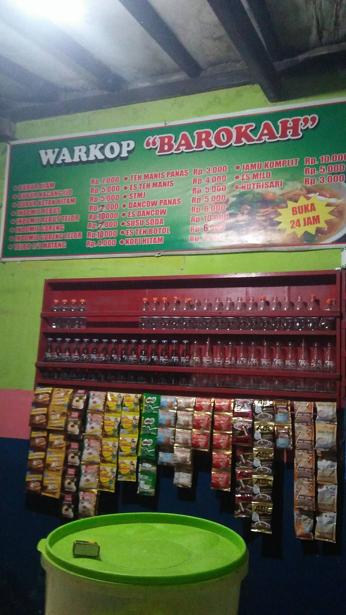 Menu at Warmindo "Barokah", Cirebon