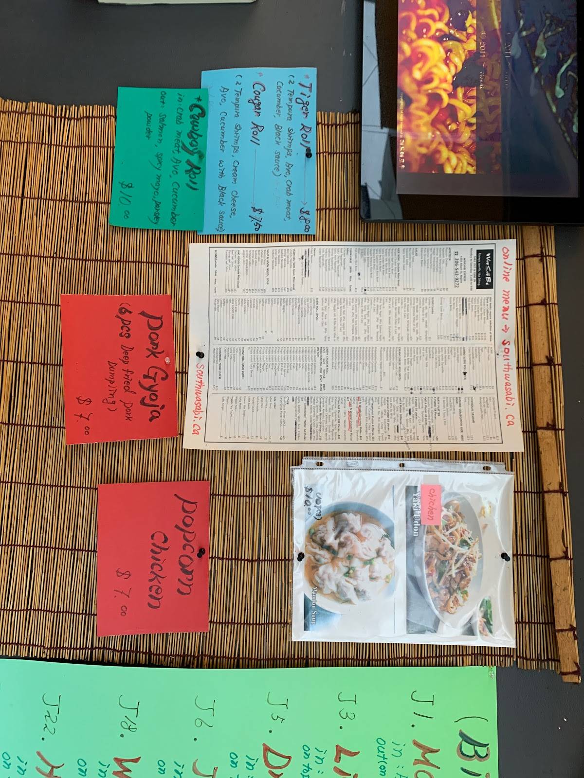 Menu at Wasabi Express Sushi & Teriyaki House restaurant, Regina, Albert St