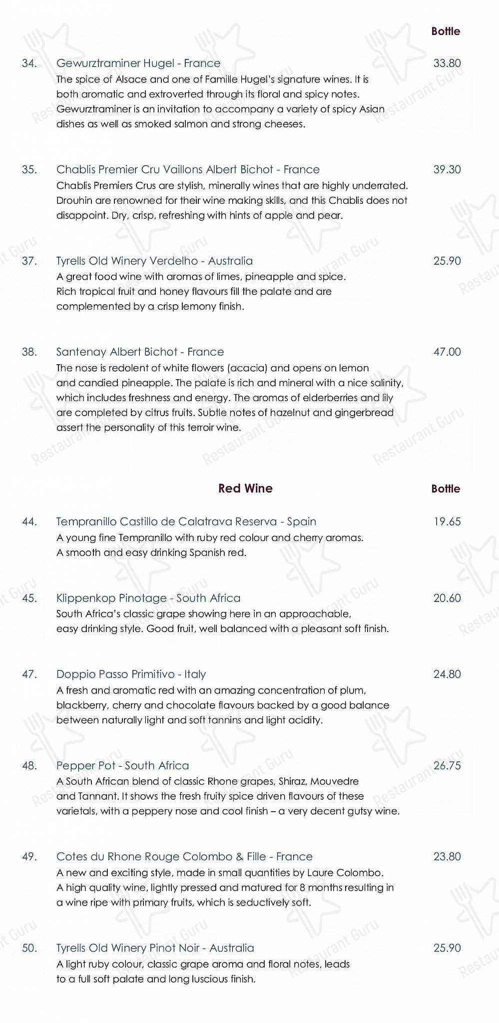 Menu at The Stapylton Arms pub & bar, Wass