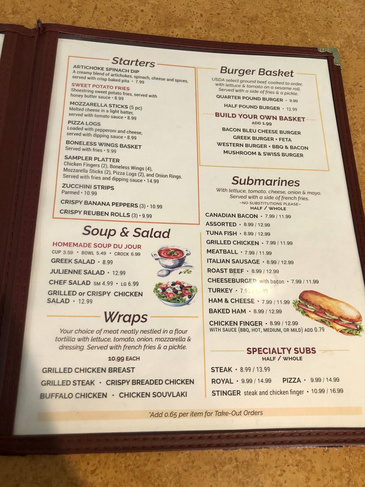 Menu at Wayside Family Restaurant, Buffalo
