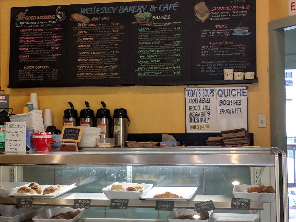 Menu at Wellesley Bakery, Wellesley
