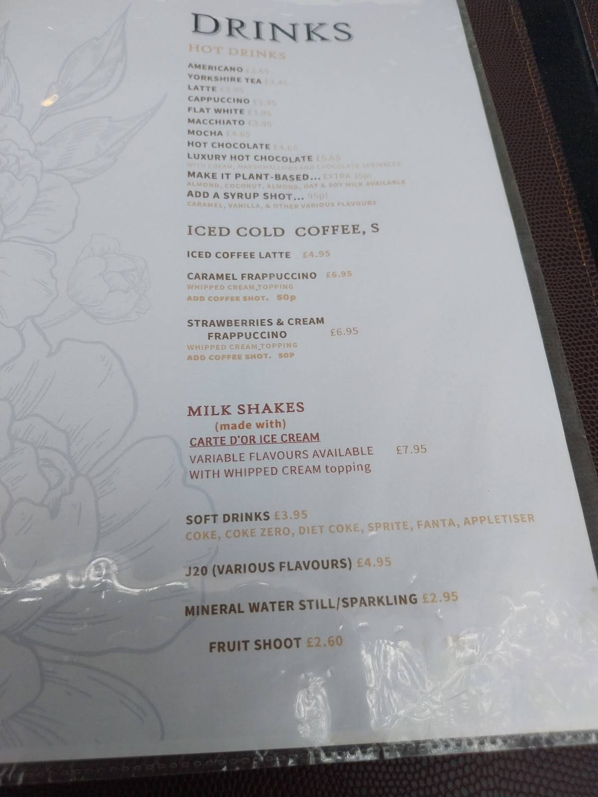 Menu at Weston Beach Cafe, Weston-super-Mare