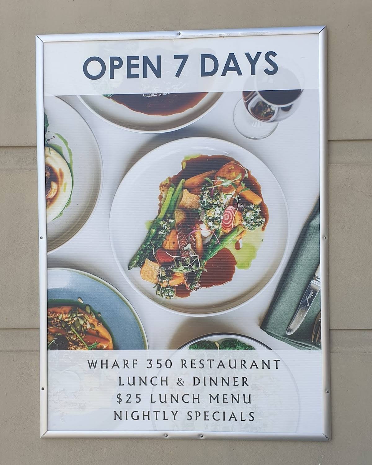 Menu at Wharf 350 Bar & Restaurant, Newcastle