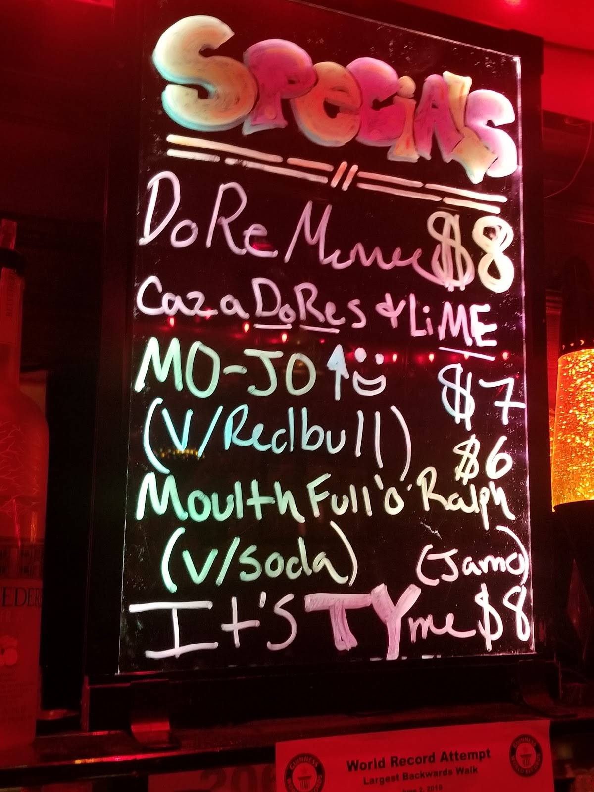 Menu at Wildcat Lounge pub & bar, Santa Barbara, 15 W Ortega St