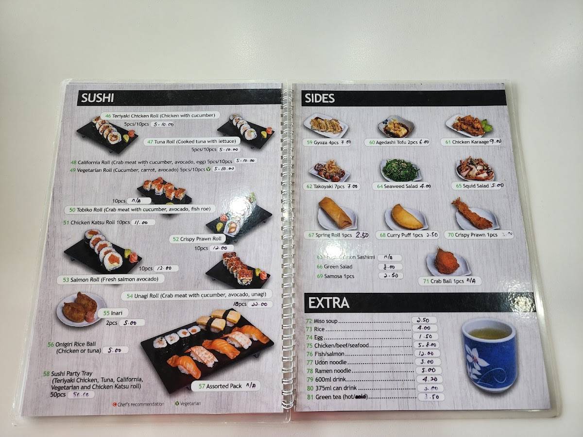 Menu at Furusato Japanese Food restaurant, Willetton, next to Hoyts