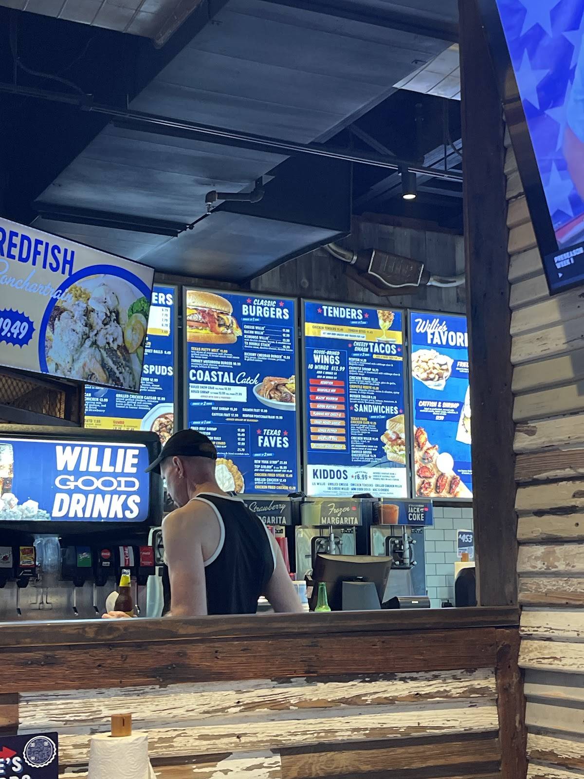 Menu at Willie's Grill & Icehouse restaurant, Pearland