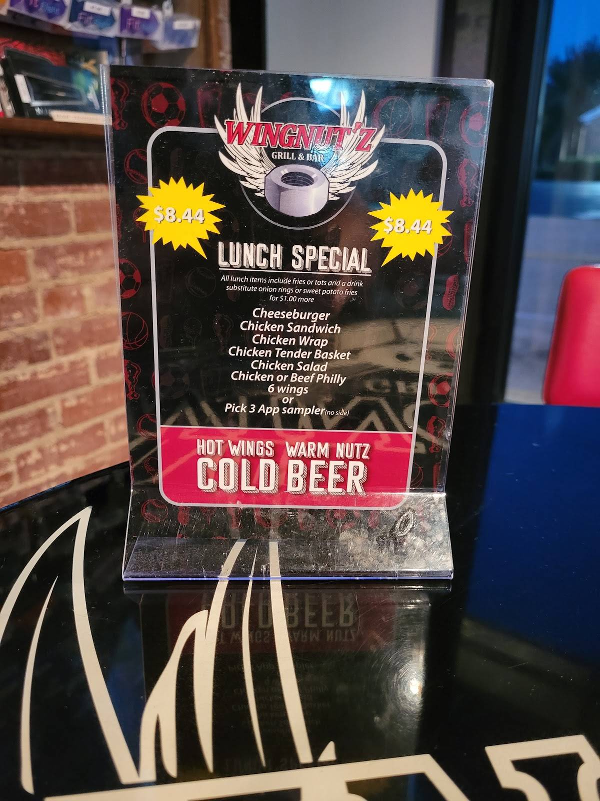 Menu at Wingnutz pub & bar, Fountain Inn