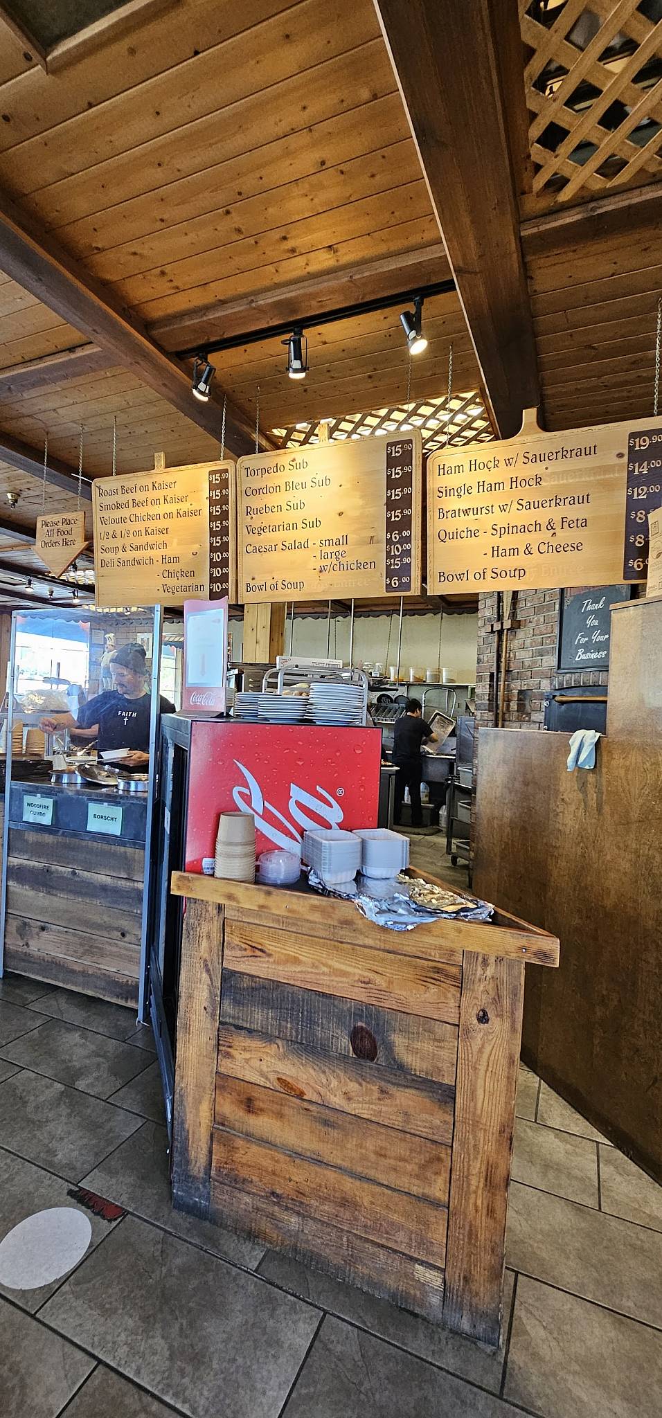 Menu at Wood Fire Bakery, Kelowna