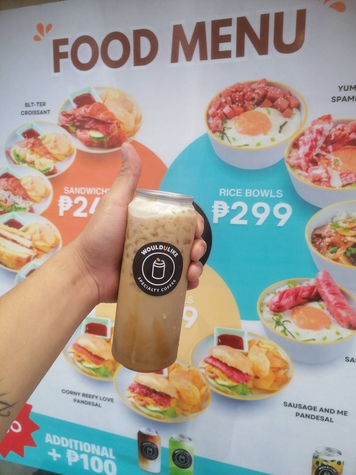 Carta de Wouldulike Specialty Coffee SMDC Light Mall, Mandaluyong