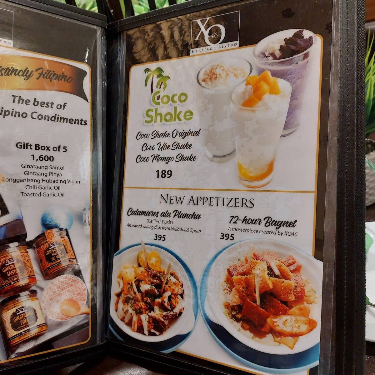 Menu at XO 46 Heritage Bistro - S' Maison restaurant, Pasay, GXJJ+W3X