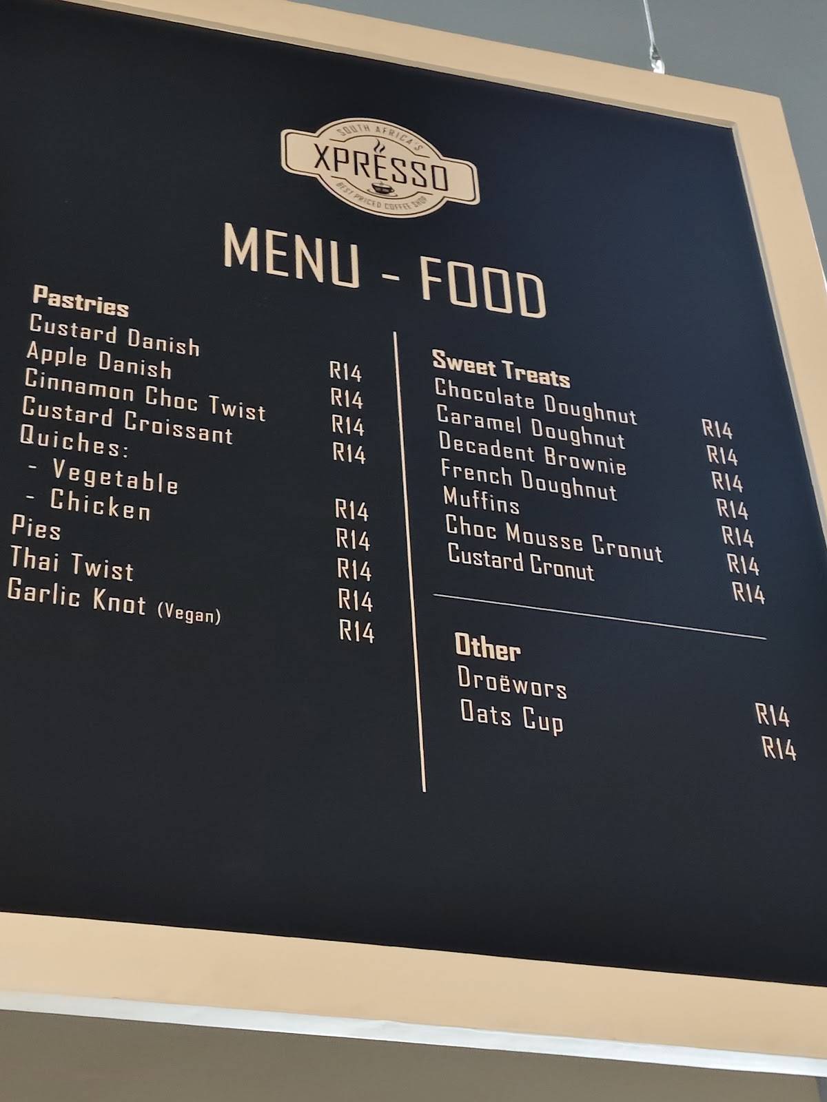 Menu at Xpresso Café - Centurion Mall, Centurion