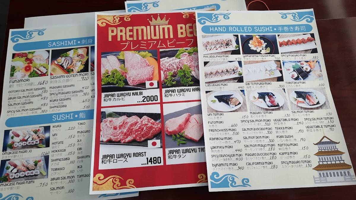 Menu at Yamatatsu Wasabi Japanese Restaurant, Quezon City, 113 Belfrant ...