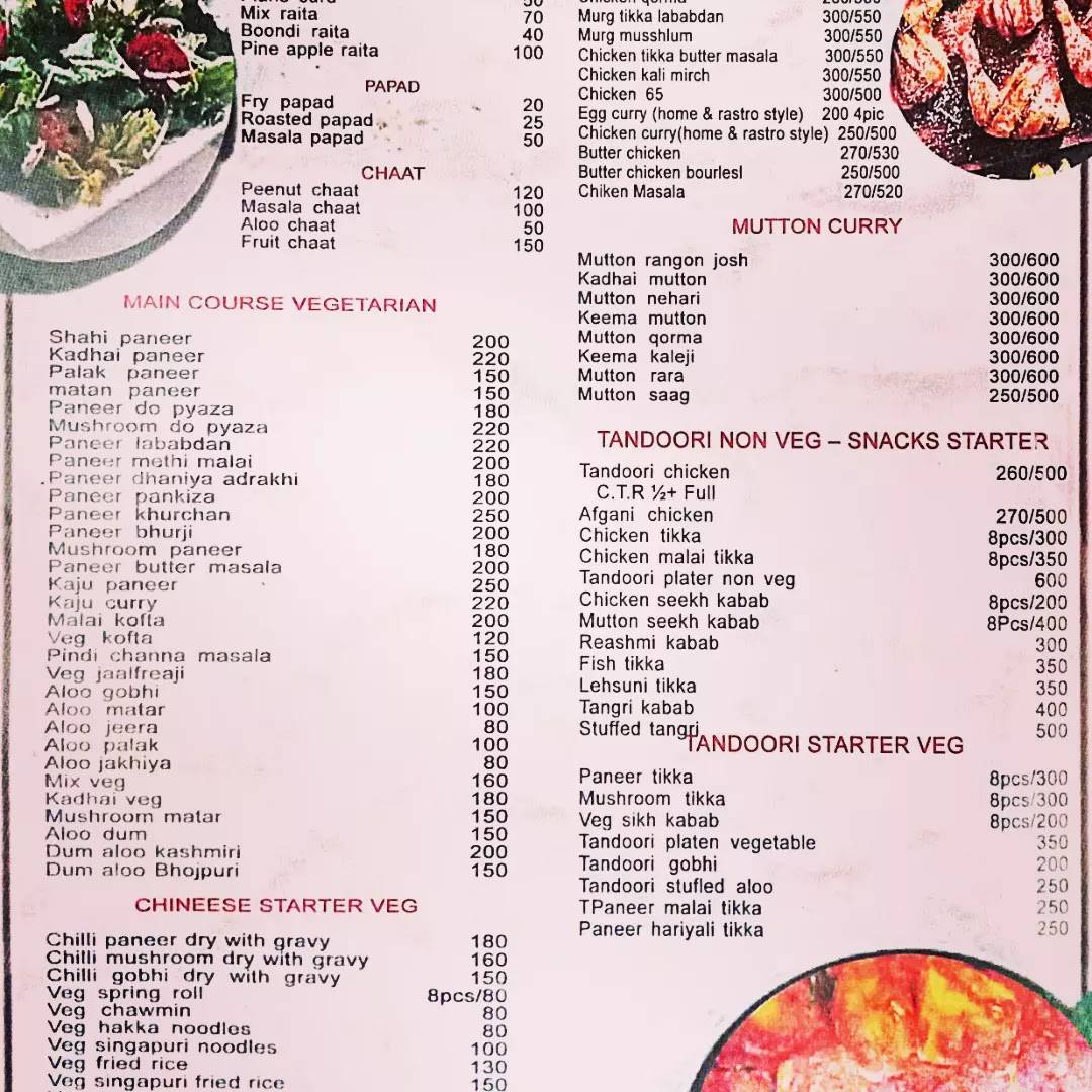 Menu at Yummy In My Tummy, Joshimath