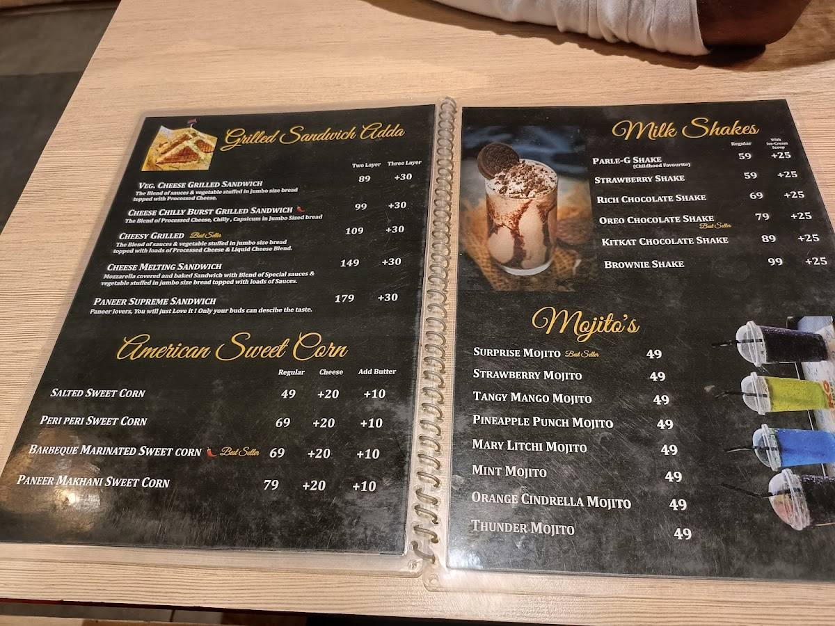 Menu at ZORKO, Brand Of Food Lovers, Rajkot