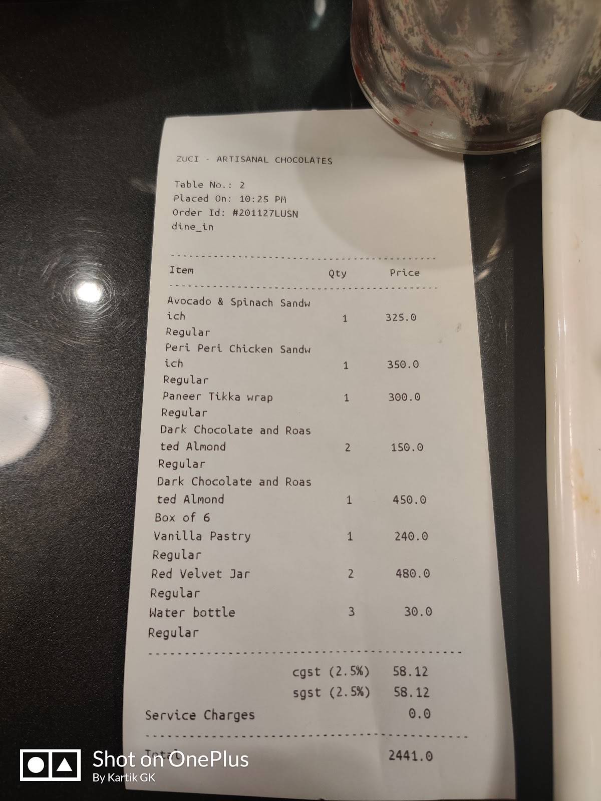 Menu at ZUCI - Artisanal Chocolates & Cafe, Hyderabad, Plot No 695