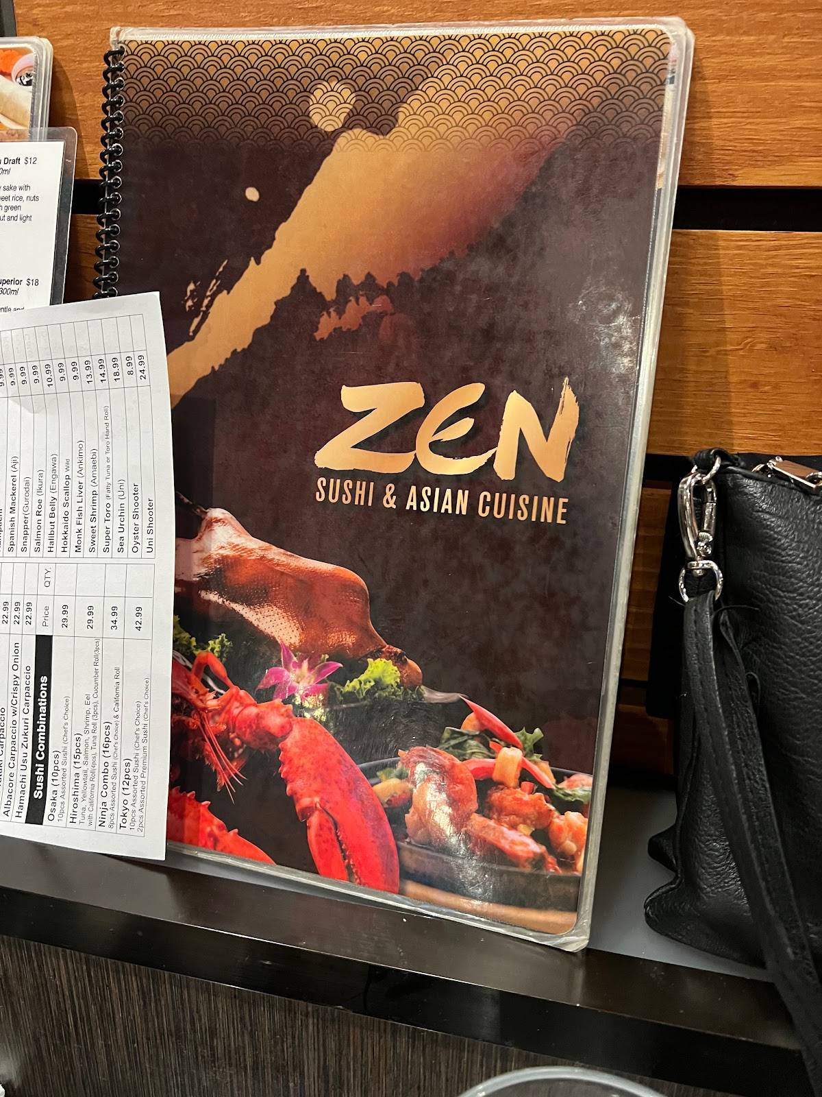 Menu at Zen Sushi & Gourmet Asian Cuisine restaurant, La Crescenta ...