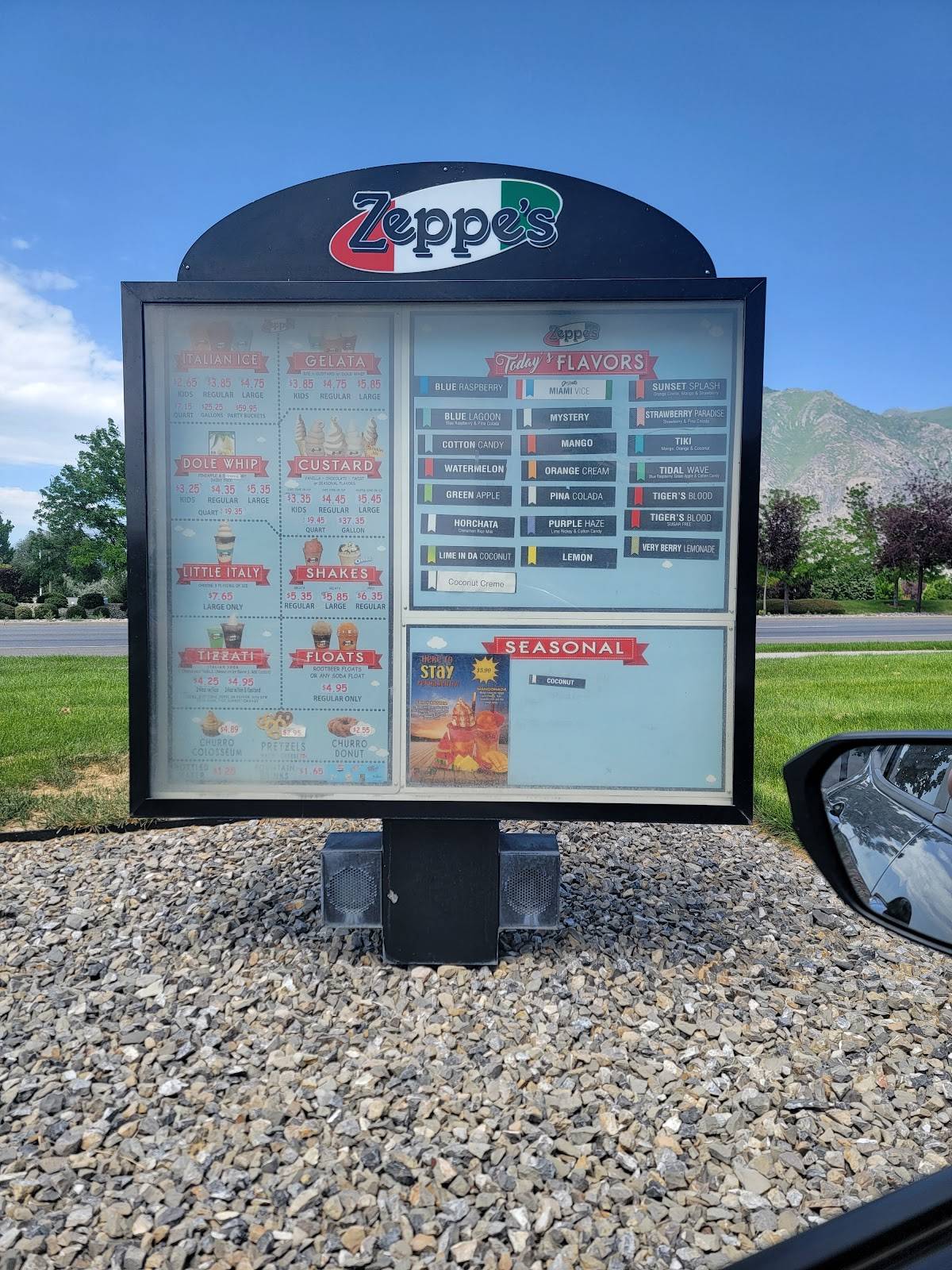 Menu at Zeppe's Italian Ice - Springville desserts, Springville