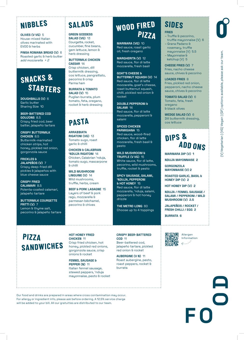 Menu at Zerodegrees Microbrewery Restaurant - Bristol, Bristol