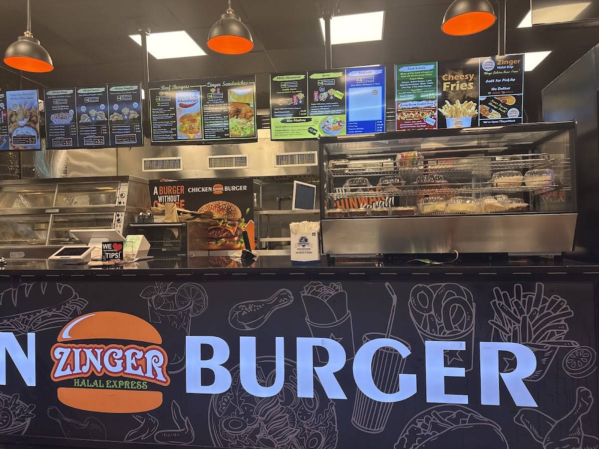 Menu at Zinger Halal Express restaurant, East Brunswick