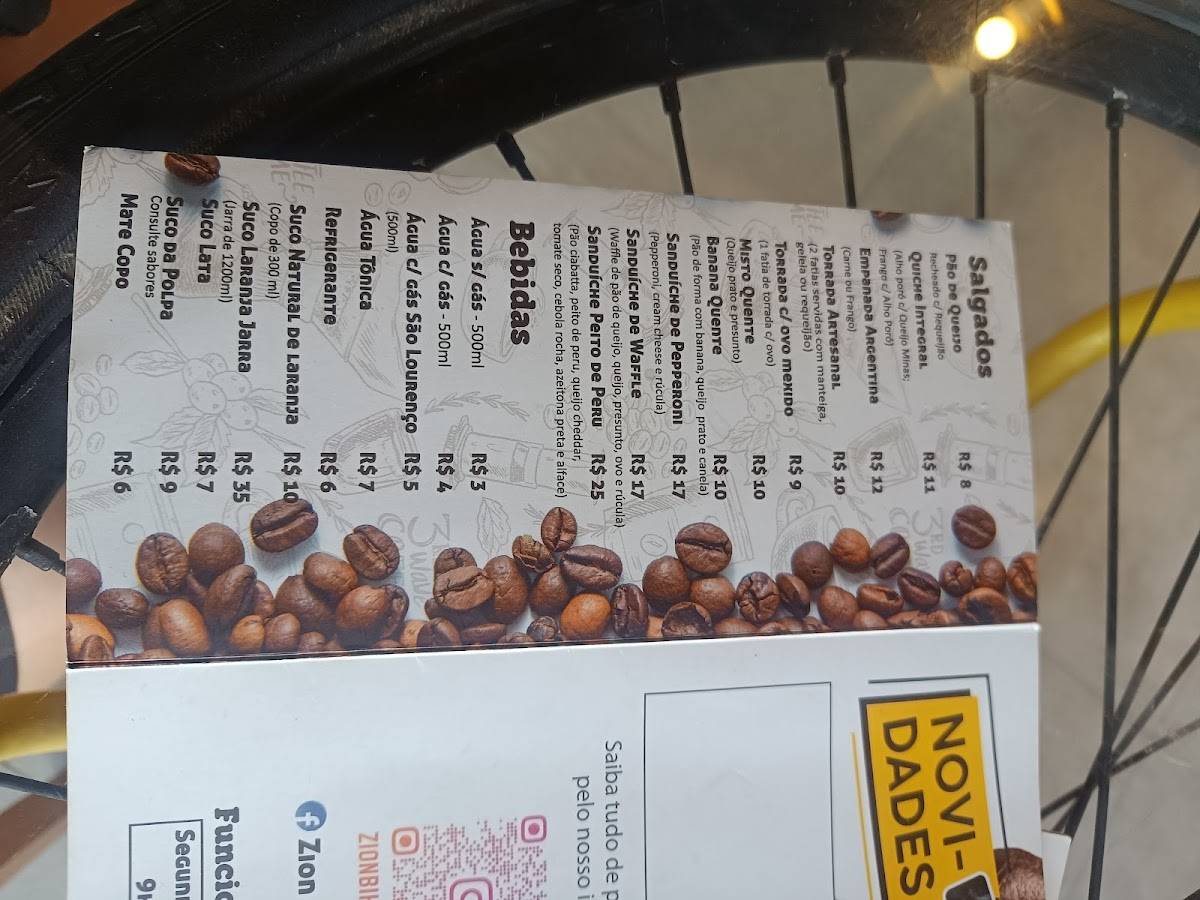 Menu em Zion Bike Café, Cabo Frio