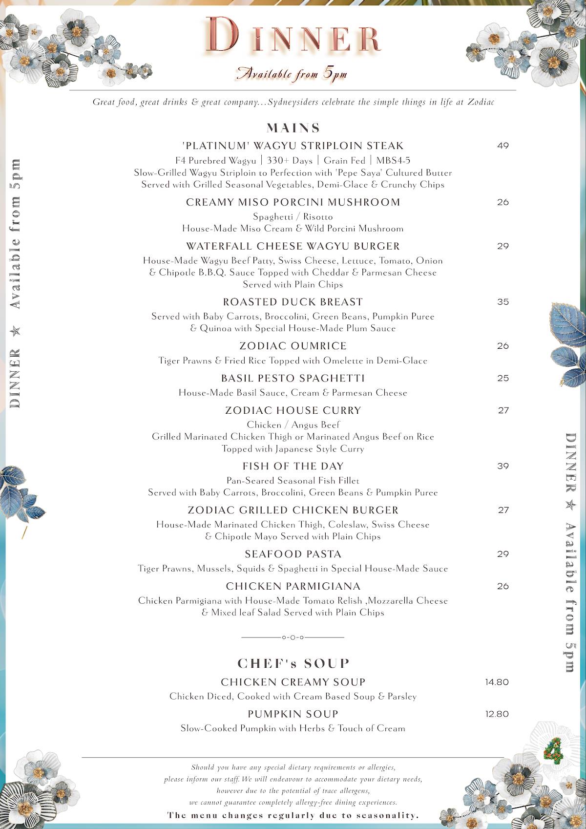 Zodiac bar menu 60 photos - Astrologytoyou.com