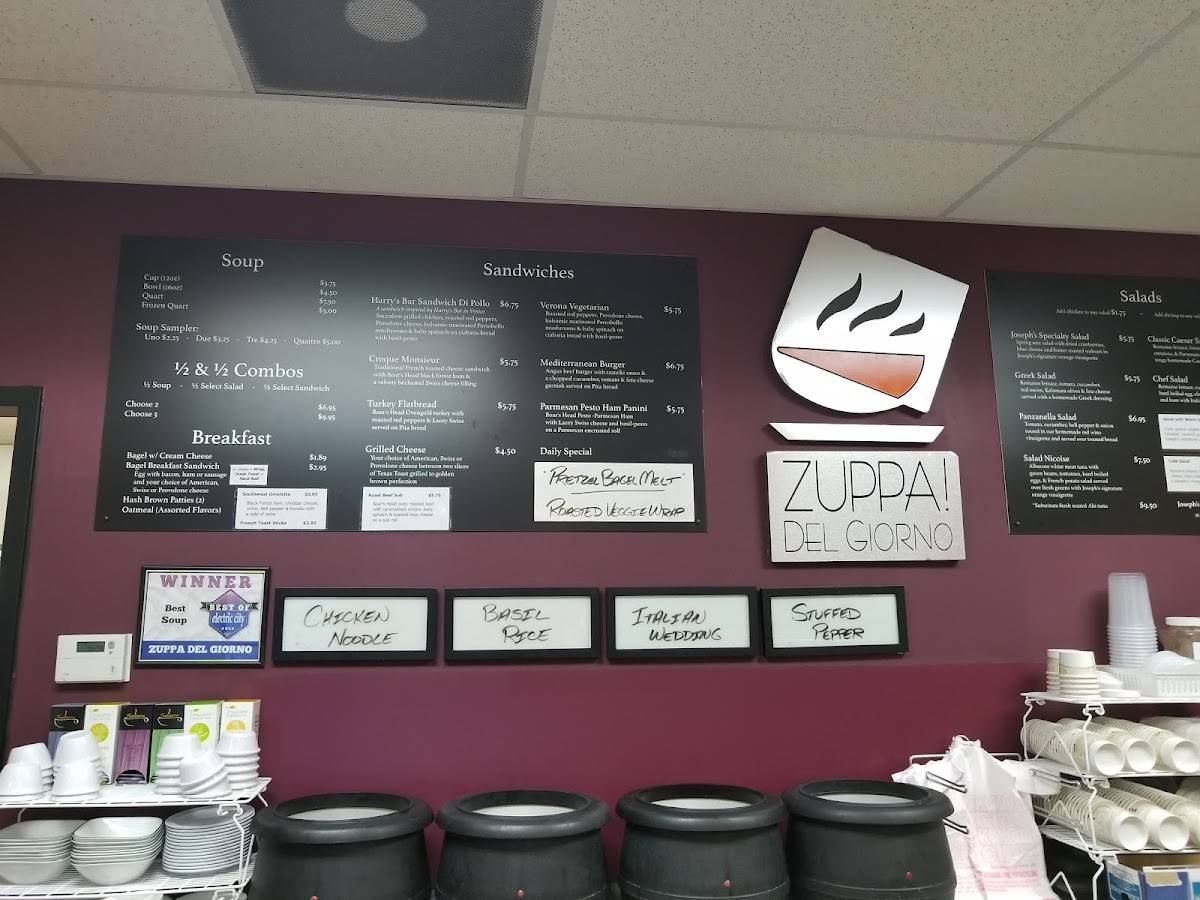 Menu at Zuppa Del Giorno restaurant, Scranton