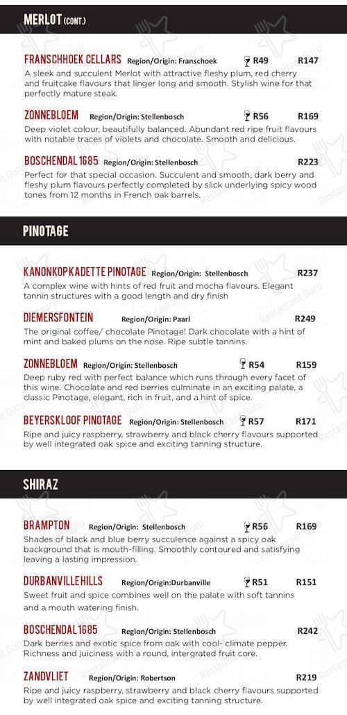 Menu at Butcher Boys uMhlanga BBQ, Durban, Shop 1