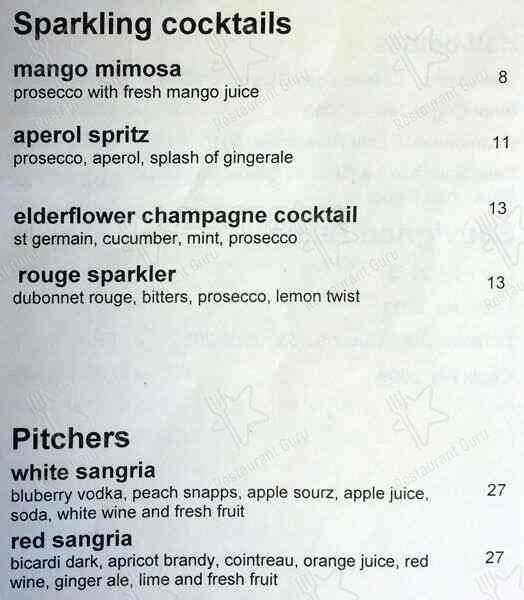 Menu at The Rushton pub & bar, Toronto