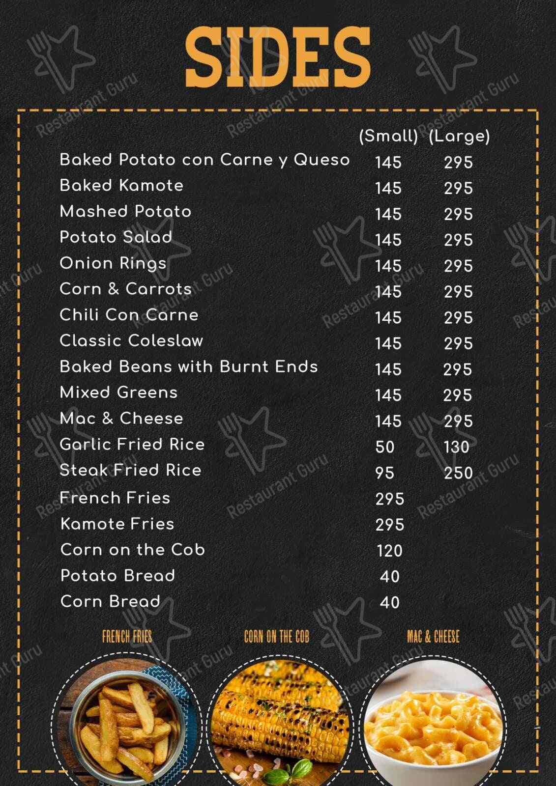 Menu at Dumbo Smoke restaurant, Santa Rosa, Vista Mall