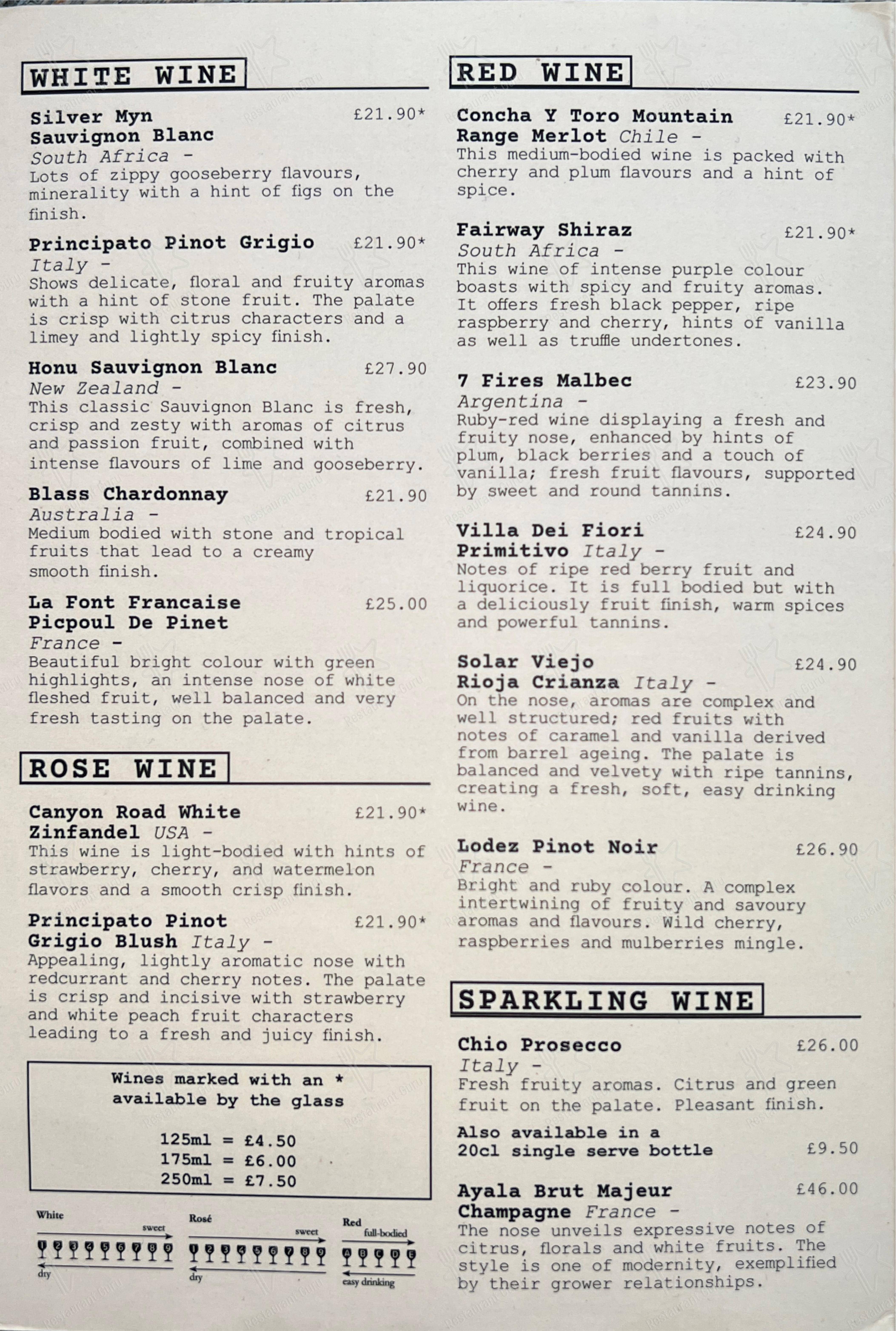 Menu at Castle Bistro, Tearoom & Wine Bar, Chirk