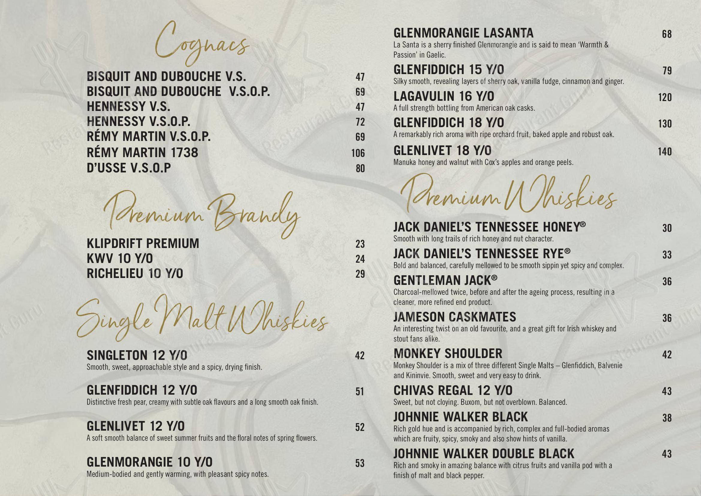 Menu at Summit Grill and Sky Bar Menlyn, Pretoria