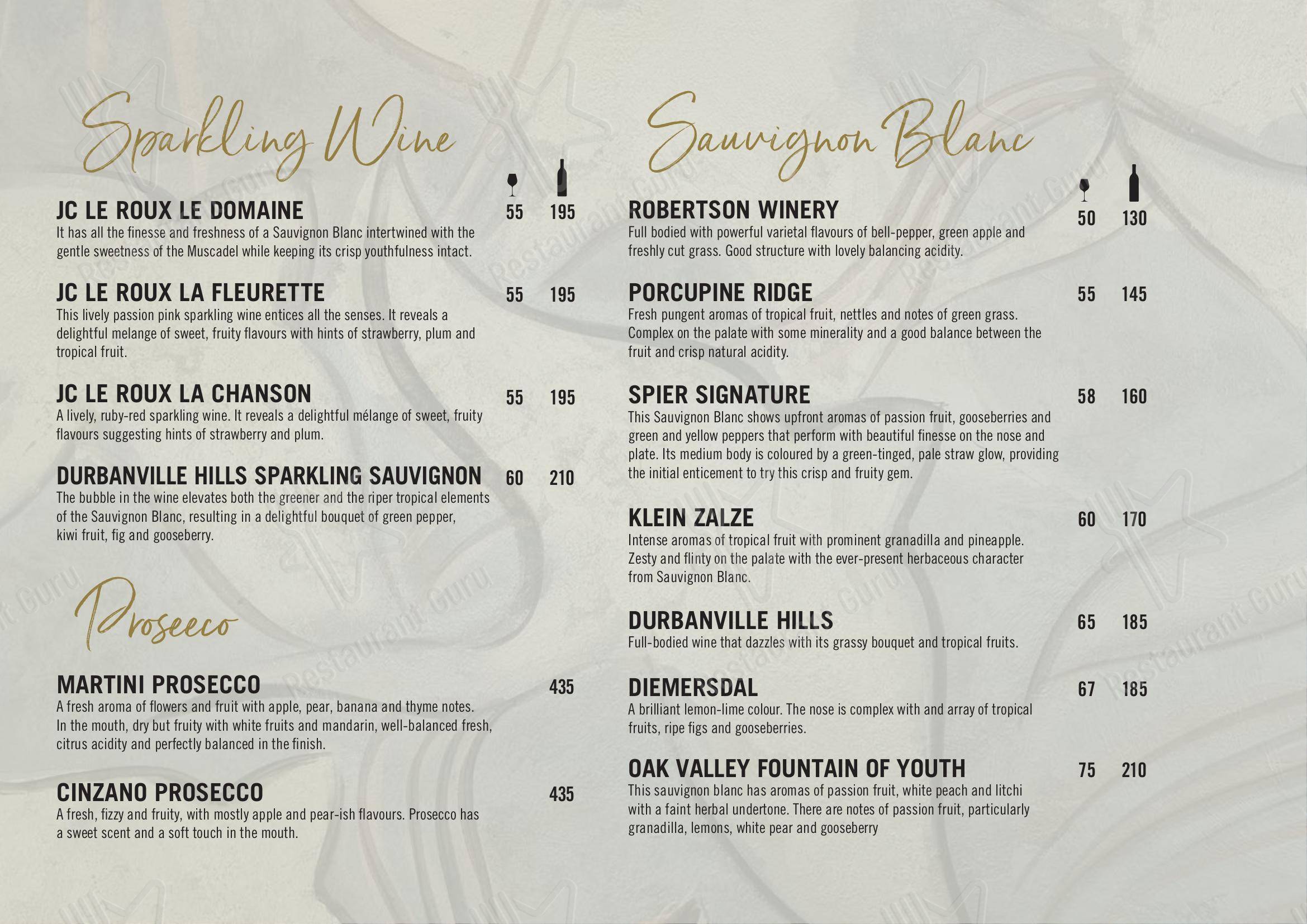 Menu at Summit Grill and Sky Bar Menlyn, Pretoria