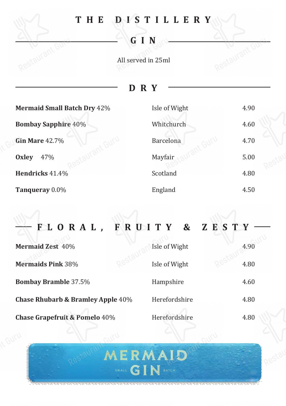 Menu at The Otter pub & bar, Winchester